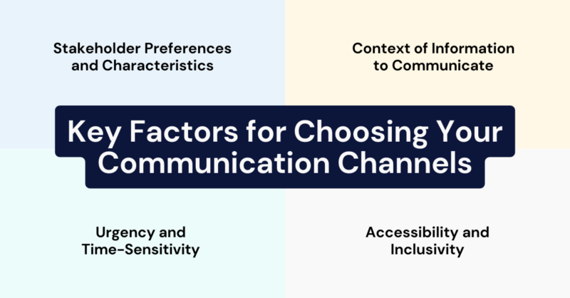 Choosing Communication Channels for Stakeholder Engagement
